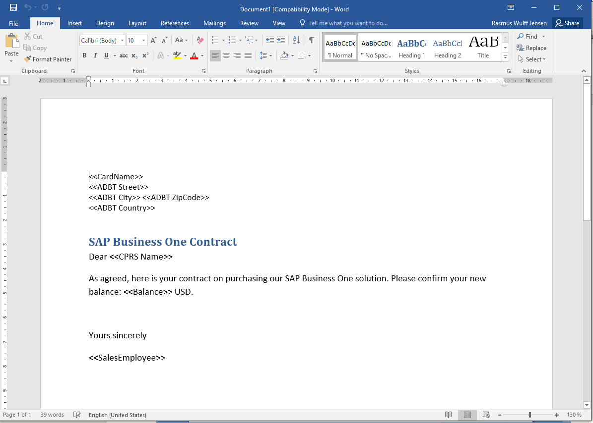 Create A Microsoft Word Template